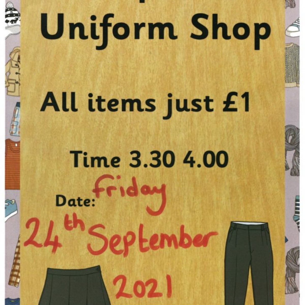 Westlands Primary School - Uniform Pop-Up Shop